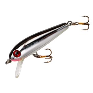 rebel tracdown minnow fishing lure - silver/black back - 1 5/8 in