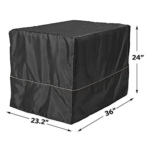 MidWest Homes for Pets Dog Crate Cover, Privacy Dog Crate Cover Fits MidWest Dog Crates, Crate Cover Only, Machine Wash & Dry, Black, 36-Inch