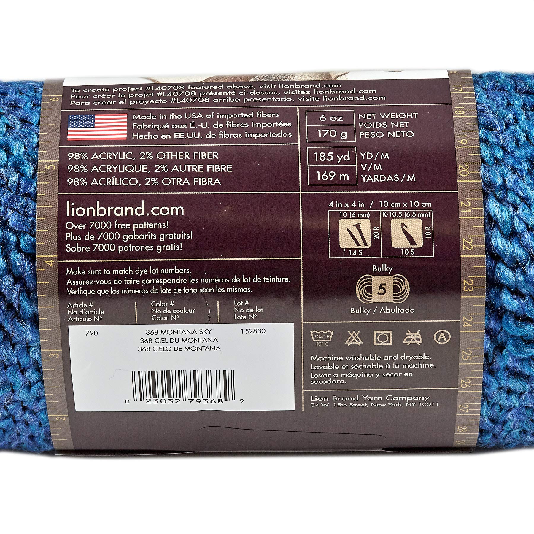 Lion Brand Homespun Yarn (368) Montana Sky