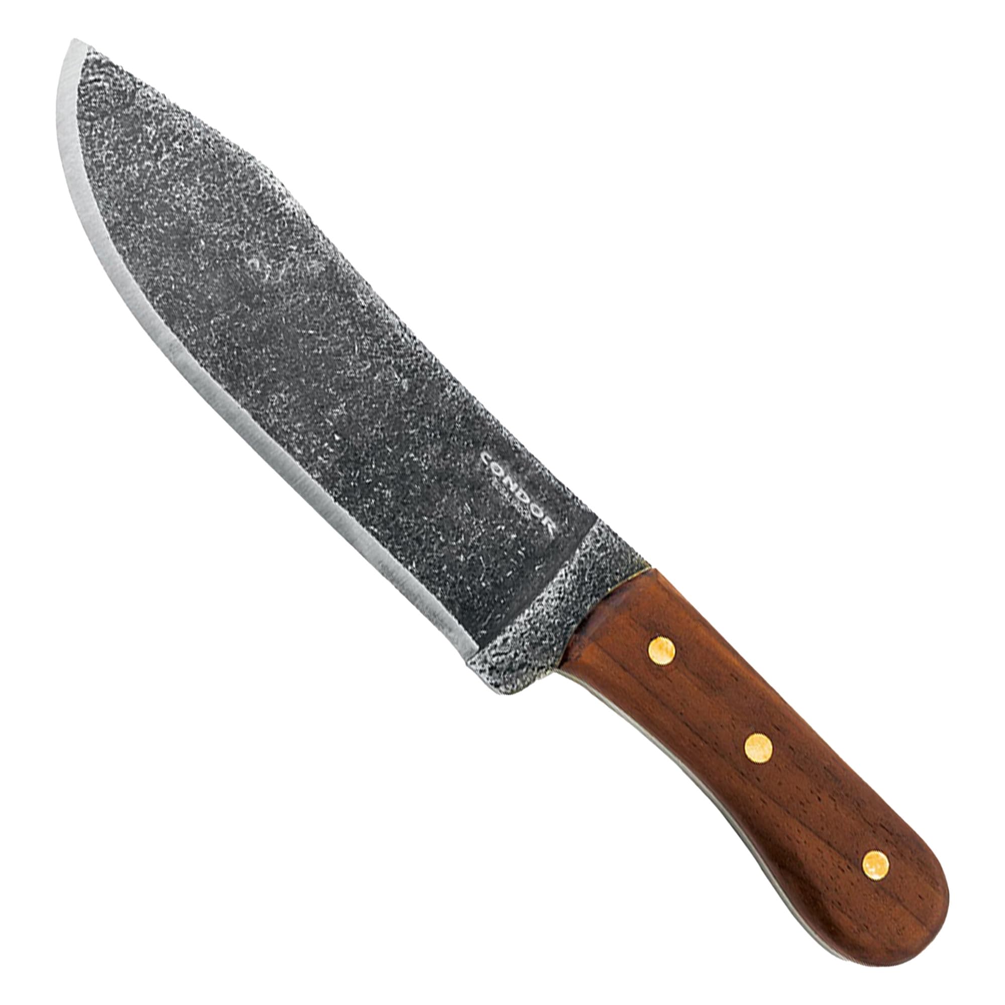 Condor Tool & Knife Hudson Bay Camp Knife | 1075 High Carbon Steel Fixed Blade Camping Knife | Hand Crafted Welted Leather Sheath | Full Tang Knife | Bushcraft Knife with 8.4in Blade | 5mm Thick |20.5oz