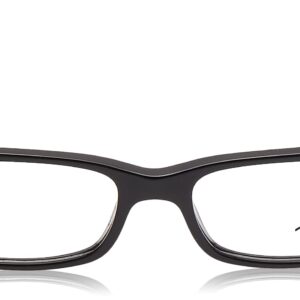 Ray-Ban RX5187 Rectangular Prescription Eyeglass Frames, Black/Demo Lens, 52 mm