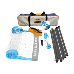 baden champions volleyball net set | volleyball bag, adjustable poles, volleyball ball & pump, & boundary lines | portable volleyball net for backyard or outdoor activities for men, women & kids