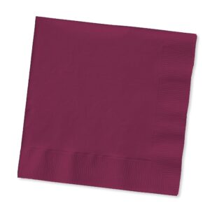 creative converting burgundy red beverage paper napkins, daa