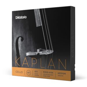 d'addario kaplan cello strings - full set - ks510 4/4m - cello strings - 4/4 scale, medium tension