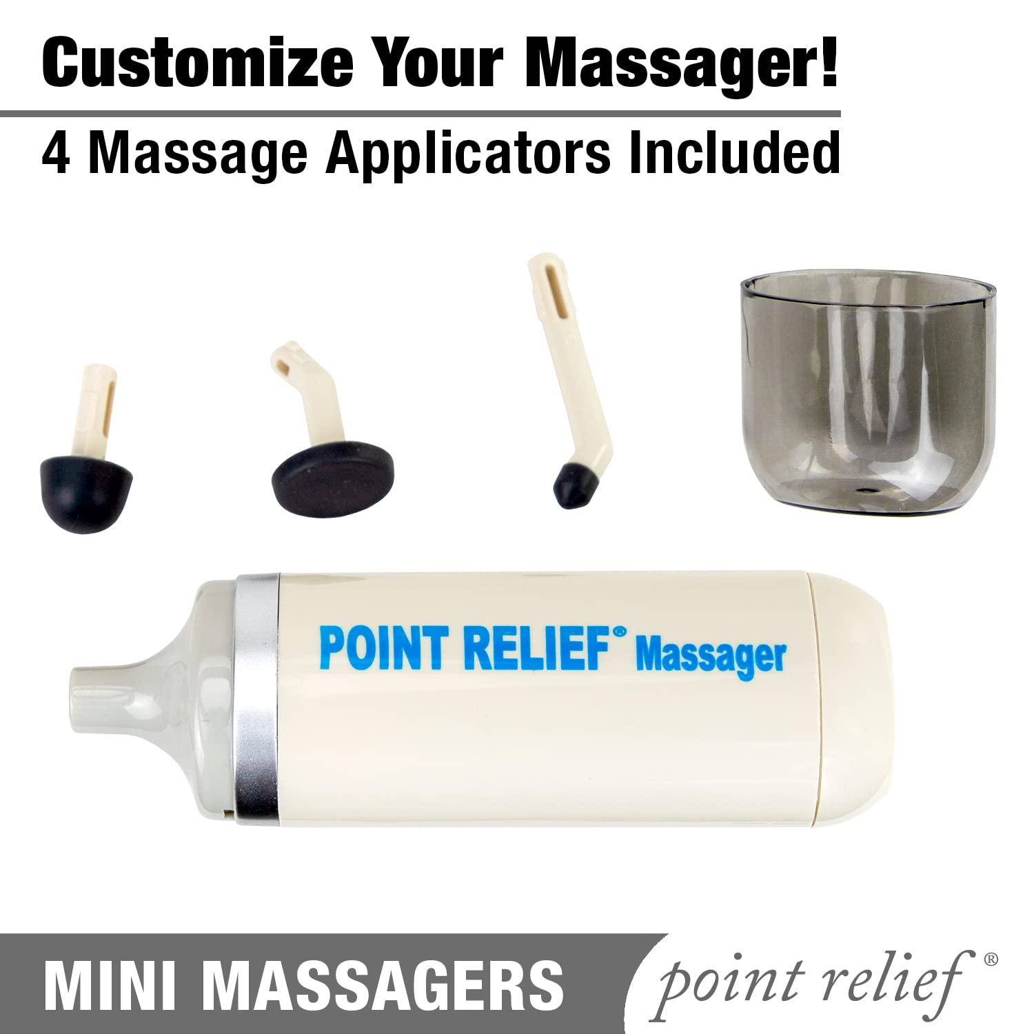 Point Relief 14-1050 Mini Massager for Handheld Targeted Massage Therapy Relieve Muscle Pain