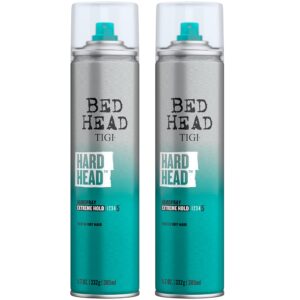 tigi bed hard head extra strong hold hair spray, 10.6 ounce (pack of 2)