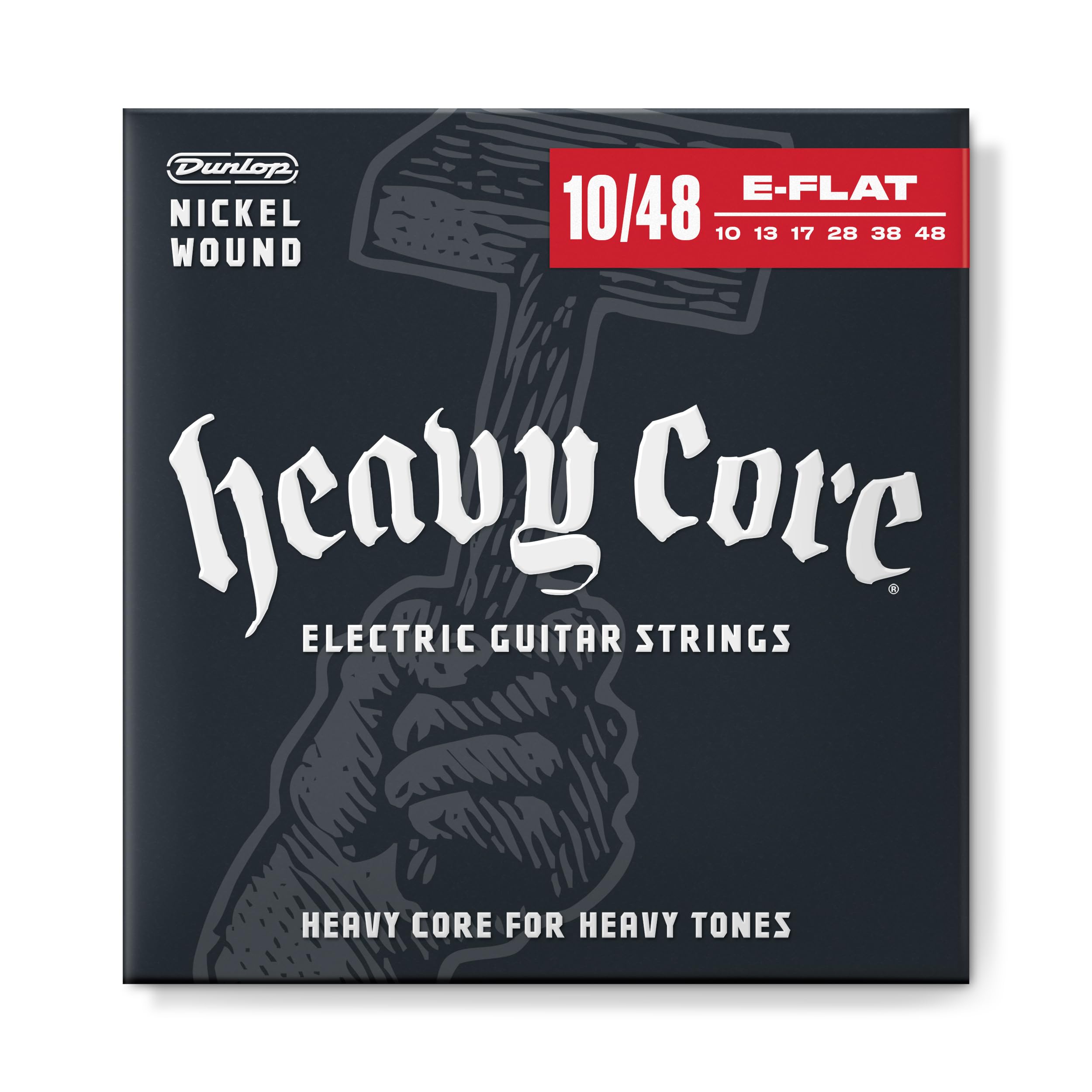 Dunlop DHCN1048 Heavy Core Guitar Strings, Heavy, .010–.048, 6 Strings/Set