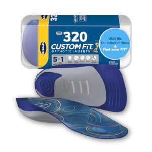 dr. scholl’s® custom fit® orthotics 3/4 length inserts, cf 320, customized for your foot & arch, immediate all-day pain relief, lower back, knee, plantar fascia, heel, insoles fit men & womens shoes