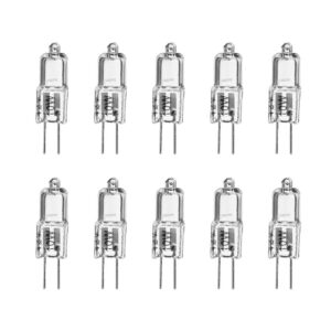 etoplighting 10-pack of halogen light bulb, g4 base jc type(2pin), low voltage, 12 volts, 10 watt, 10xg4-12v-10w