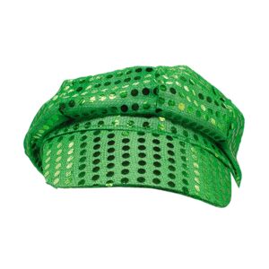 green sequin newsboy cap st. patricks day hat