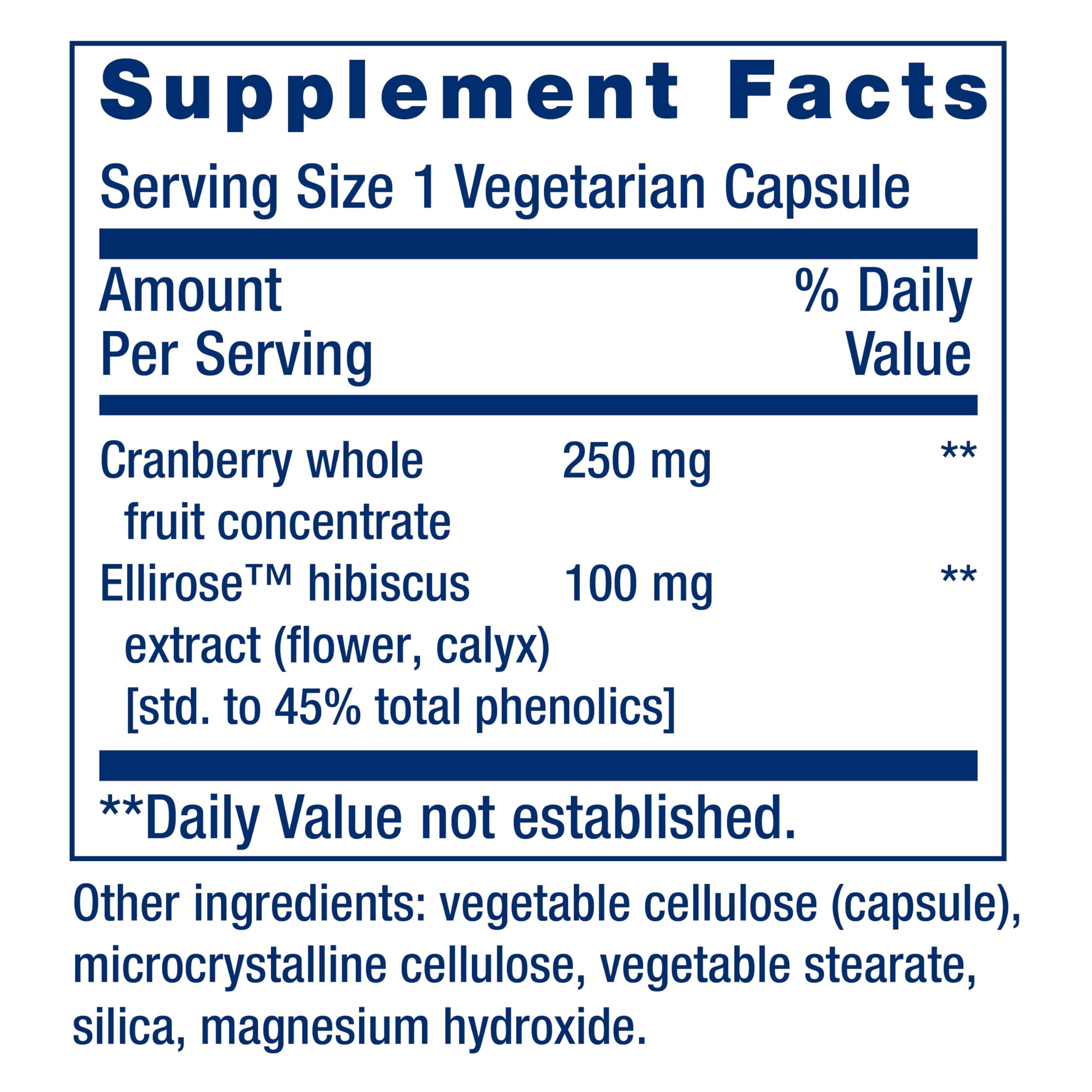 Life Extension Optimized Cran-Max®, cranberry whole fruit concentrate with hibiscus extract, best in class support for female urinary tract health, gluten-free, vegetarian, non-GMO, 60 capsules