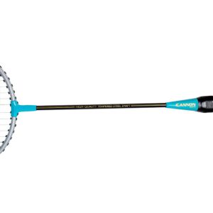 Cannon Sports Badminton Aluminum/Steel Racket for Intermediate Players with Leather Grip (26 Inches)