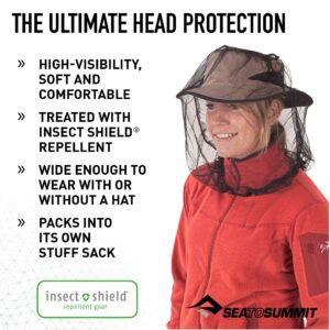 Sea to Summit Permethrin-Treated Mosquito Head Net Mesh Face Cover for Insects and Bugs