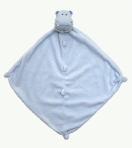 angel dear mini baby blanket blue hippo