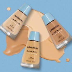 COVERGIRL, Clean Matte Liquid Foundation, Ivory 505, 1 oz, 1 Count (packaging may vary)