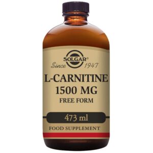 Solgar L-Carnitine 1500 mg Liquid, 16 oz. - Natural Lemon Flavor - Heart Health - Supports Energy, Metabolism, Exercise Endurance & Recovery - Non-GMO, Vegan, Gluten & Dairy Free - About 31 Servings