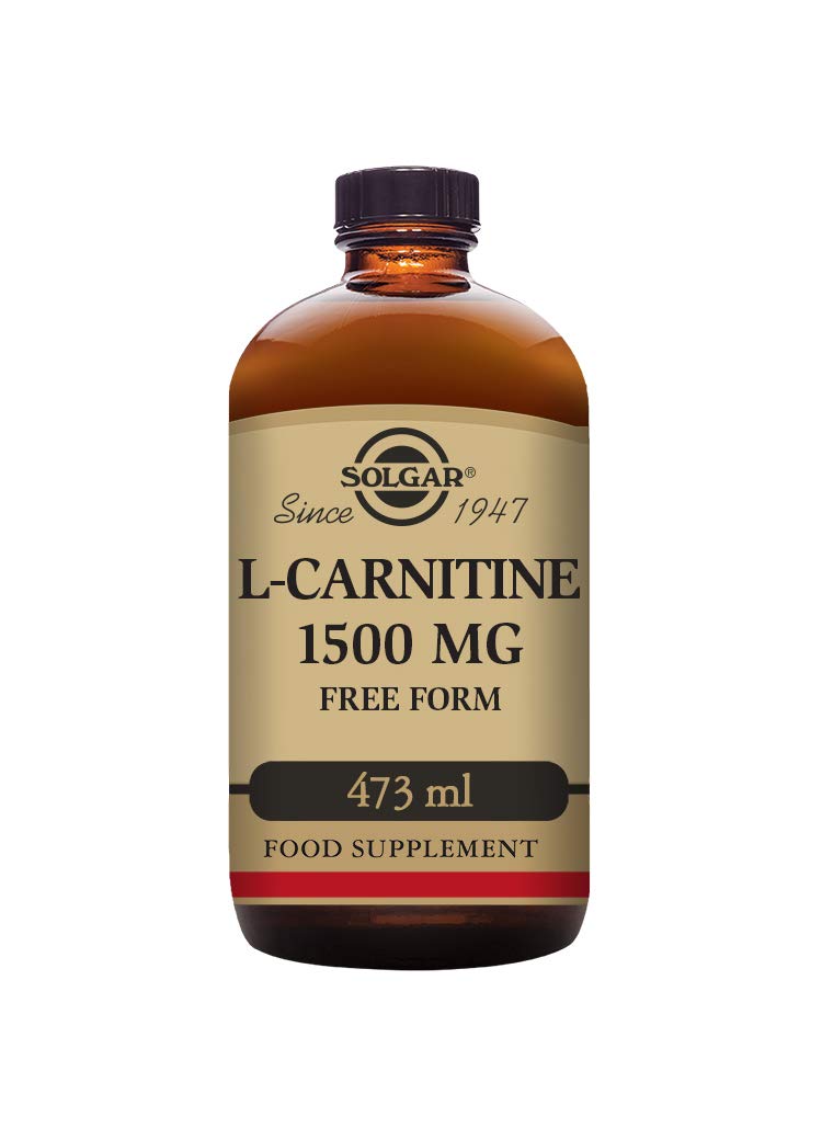 Solgar L-Carnitine 1500 mg Liquid, 16 oz. - Natural Lemon Flavor - Heart Health - Supports Energy, Metabolism, Exercise Endurance & Recovery - Non-GMO, Vegan, Gluten & Dairy Free - About 31 Servings