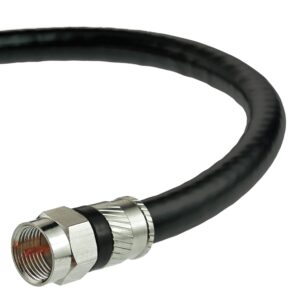 mediabridge coaxial patch cable (50 ft) triple-shielded, in-wall rated rg6 cable with compression connectors