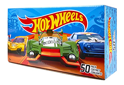 Hot Wheels Toy Trucks & Cars, 50-Pack, Set of 50 1:64 Scale Individually Packaged Vehicles, Instant Collection (Styles May Vary) (Amazon Exclusive)