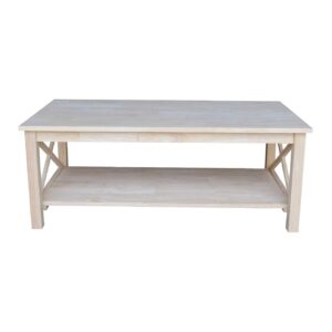 International Concepts Hampton Coffee Table, Unfinished