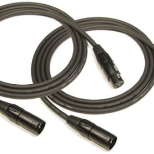 Kirlin 25FT Professional Mic Cables - Black - XLR / XLR - 2 PACK