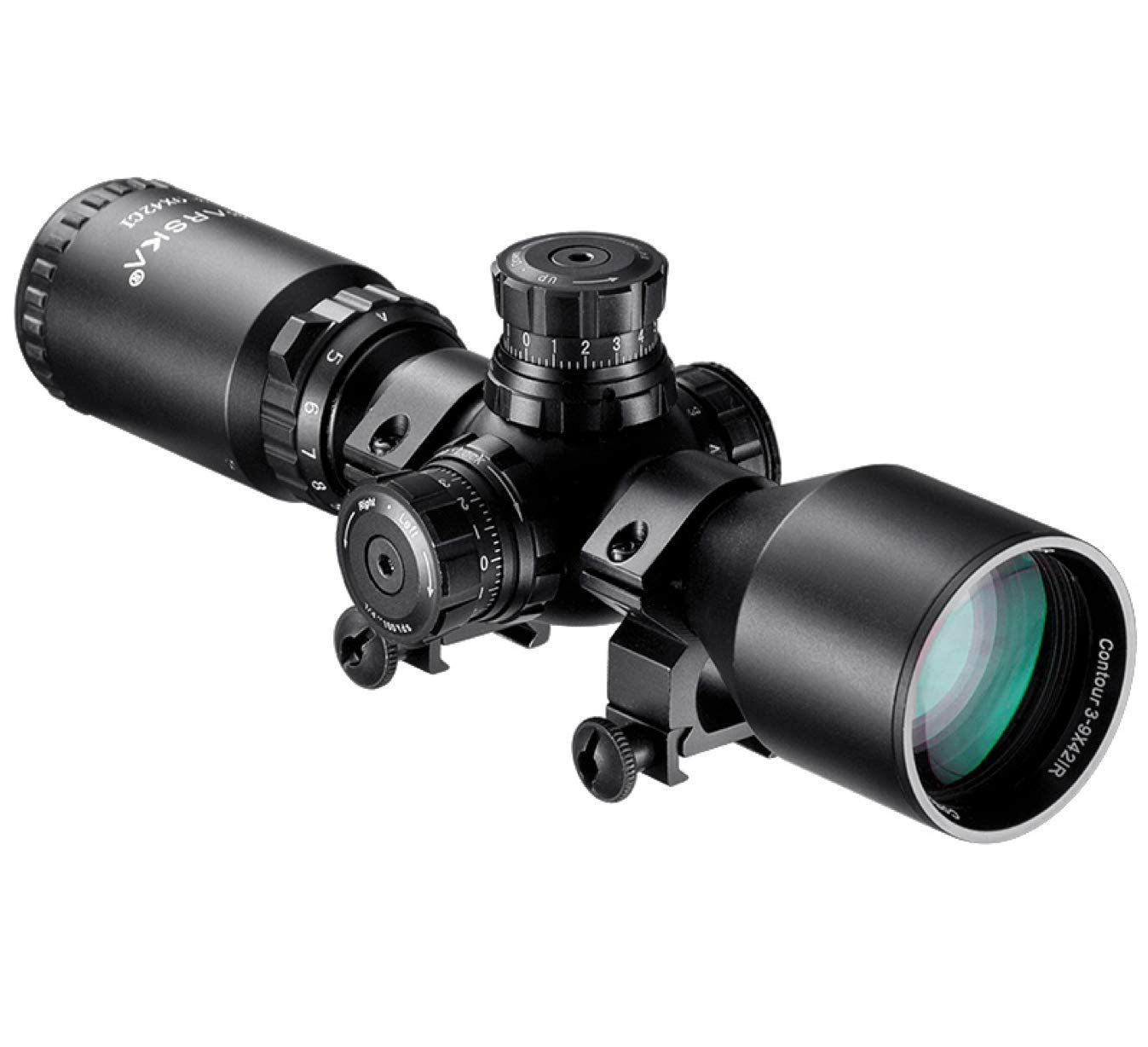 BARSKA 3-9x42 Contour Riflescope IR Mil-Dot Riflescope , Black