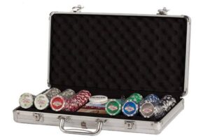 chh poker set in aluminum case with 300 (11.5 gram) las vegas style chips