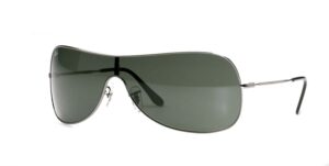 ray-ban highstreet rb3211 col. 004/71 sunglasses gunmetal w/green lens 38mm