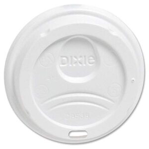 DXE9538DXPK - Dixie WiseSize, Fits 8 Ounce Hot Drink Cups, White, 100 Lids