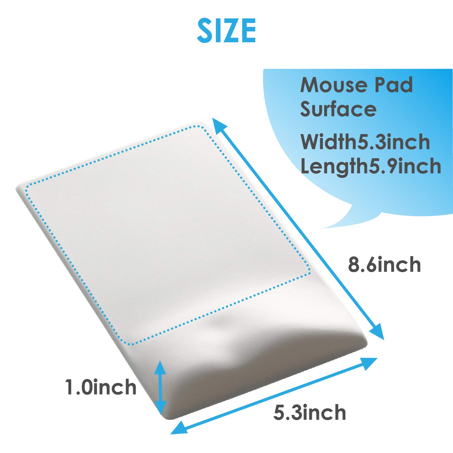 Elecom MP-116WH Mouse Pad Wrist Rest FITTIO Gel Material High White