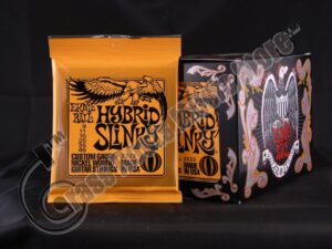 bulk 12 sets, ernie ball, electric guitar strings, hybrid slinky gauge (9-46)