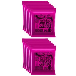 ernie ball 2223 super slinky 9-42 (12 pack bundle)