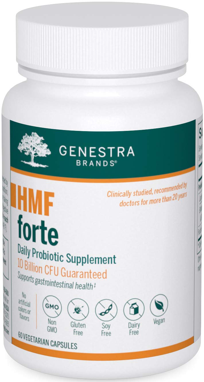 Genestra Brands - HMF Forte Probiotic Supplement - Four Strains of Probiotics to Promote GI Health - 60 Capsules