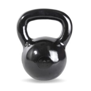 cap barbell black enamel coated cast iron kettlebell, 35 lb