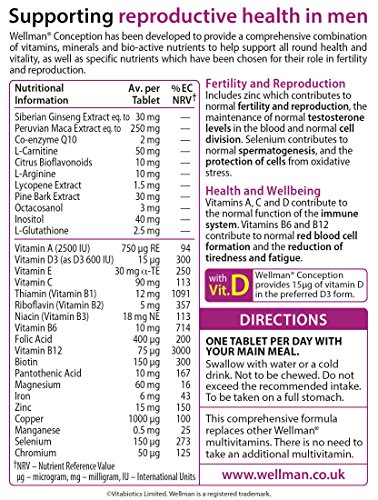 Vitabiotics Wellman Conception Tablets 30 Capsules