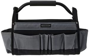 mcguire-nicholas 15" collapsible tool tote, grey and black tool tote bag, 22015