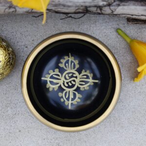 DharmaObjects Tibetan Meditation Om Mani Padme Hum Peace Singing Bowl With Mallet