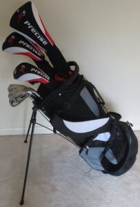 mens complete golf set clubs driver, wood, hybrid, irons, putter, & stand bag professional