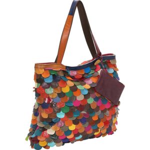 amerileather multi-colored kaleidoscope tote (#1732-9)