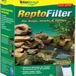 TetraFauna ReptoFilter 50 Gallons, Terrarium Filtration, Keeps Water Clear, 125 GPH, Model:26038