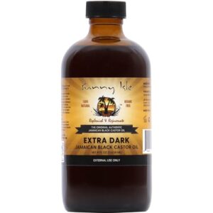 sunny isle extra dark jamaican black castor oil, 8 fl. oz. | 100% natural high potency treatment for hair, scalp