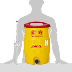 Igloo 385-48153 Heat Stress Solution Water Coolers, 5 gal, Red/Yellow