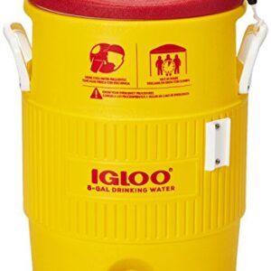 Igloo 385-48153 Heat Stress Solution Water Coolers, 5 gal, Red/Yellow