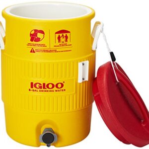 Igloo 385-48153 Heat Stress Solution Water Coolers, 5 gal, Red/Yellow