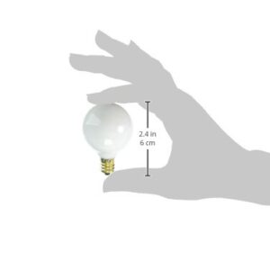 Bulbrite Incandescent G12 Candelabra Screw Base (E12) Light Bulb, 25 Watt, White