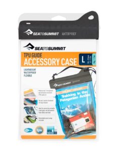 sea to summit waterproof tpu accessory case, large (8.5 x 6 inches), black