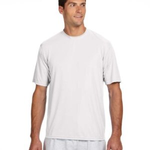 A4 Men's Cooling Performance Crew Short sleeve, White, Large