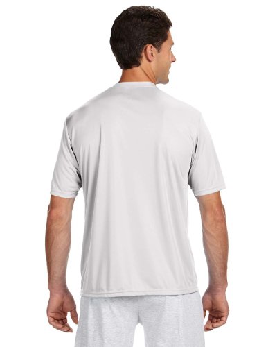 A4 Men's Cooling Performance Crew Short sleeve, White, Large