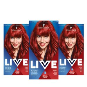 schwarzkopf live intense permanent hair colour, real red (number 35), 142ml