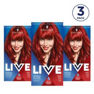 Schwarzkopf Live Intense Permanent Hair Colour, Real Red (number 35), 142ml